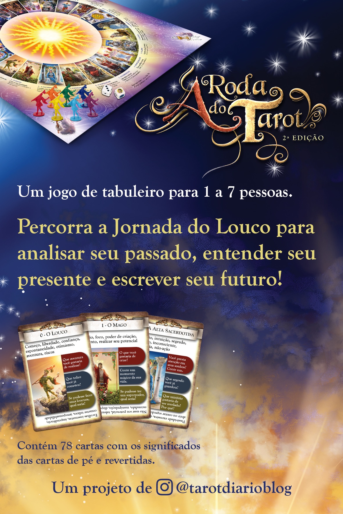 Acesse o site correto do jogo de tabuleiro A Roda do Tarot em: www.arodadotarot.com.br
